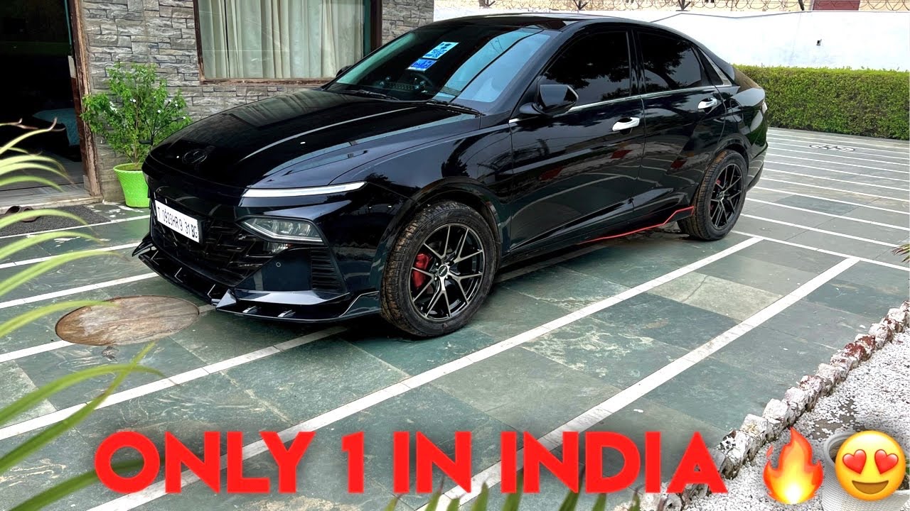New Verna 2023 Modified 🔥 || Alloys Wheels || Body Kit || Black devil 😈 ...