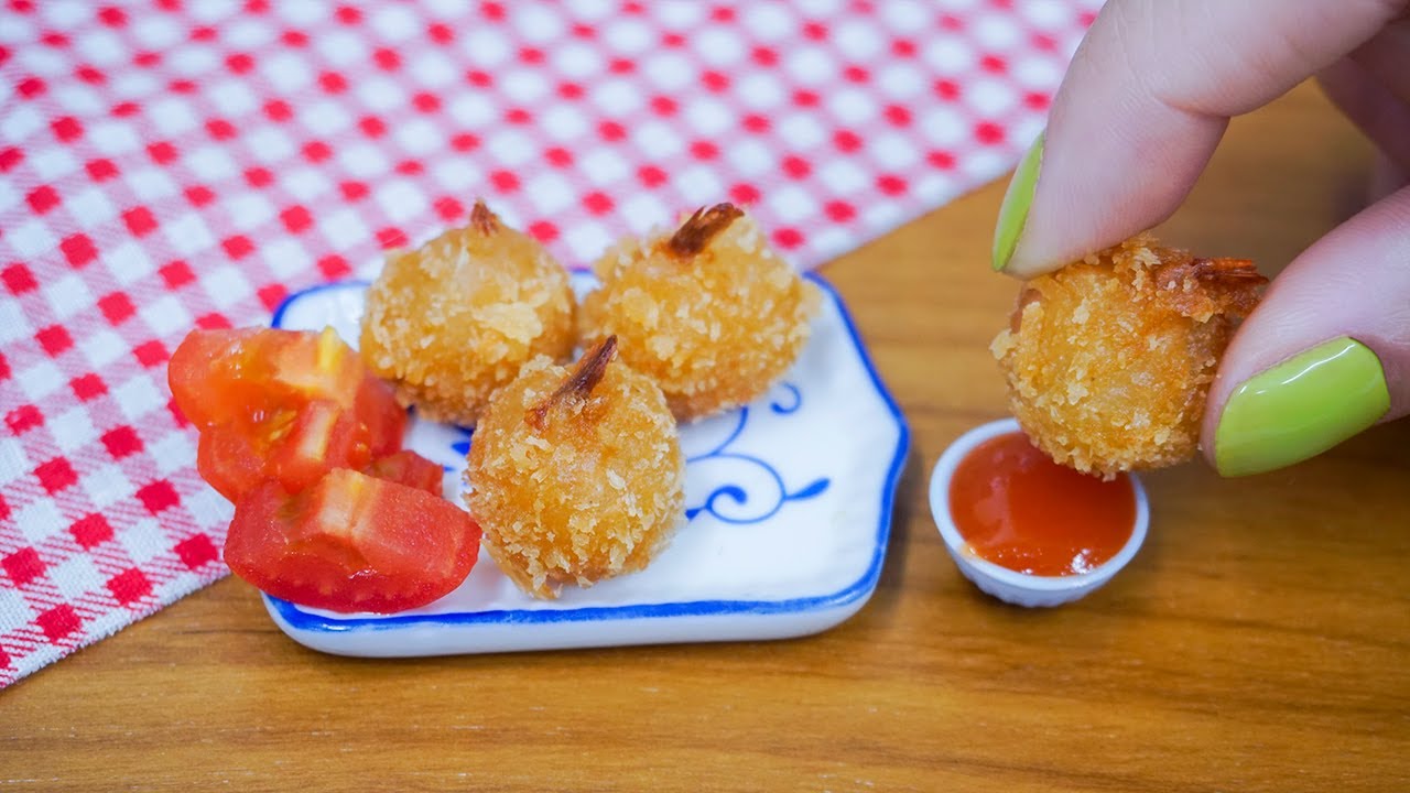 🦐Delicious Fried shrimp Lollipop Recipe | Yummy Cooking Miniature Food ...