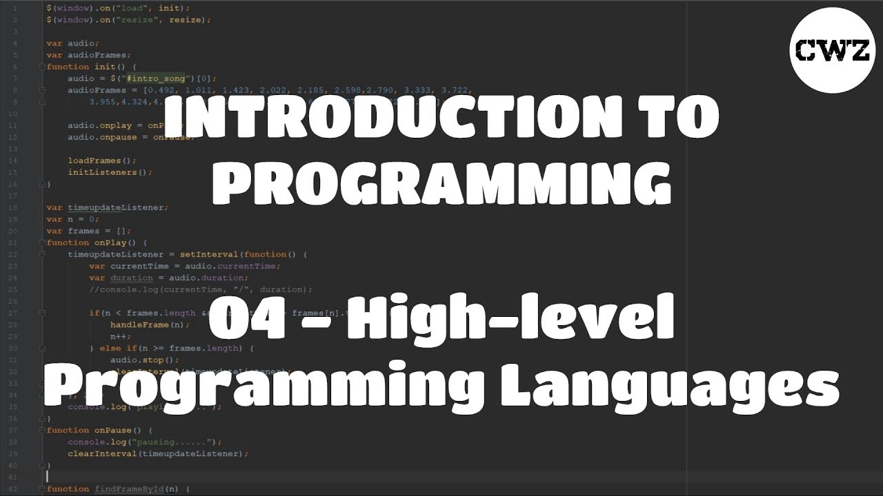 Introduction to Programming - 04 High level programming languages - YouTube