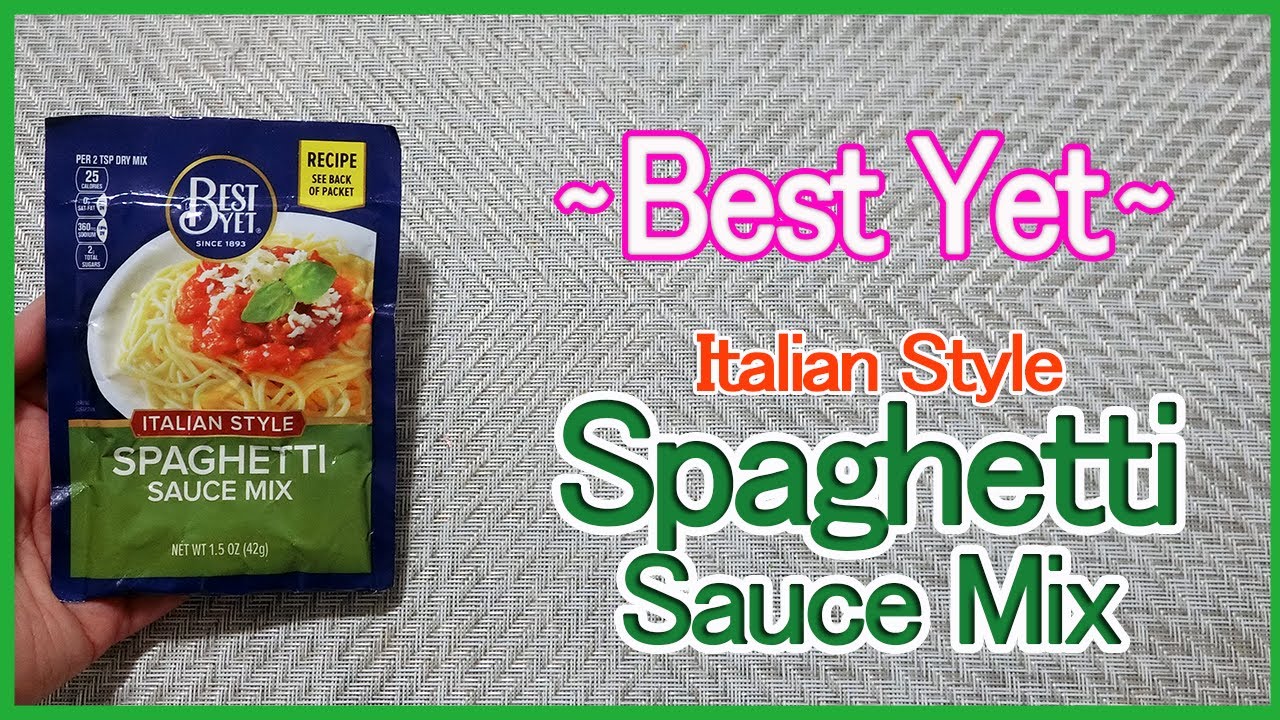 Best Yet Italian Style Spaghetti Sauce Mix - YouTube