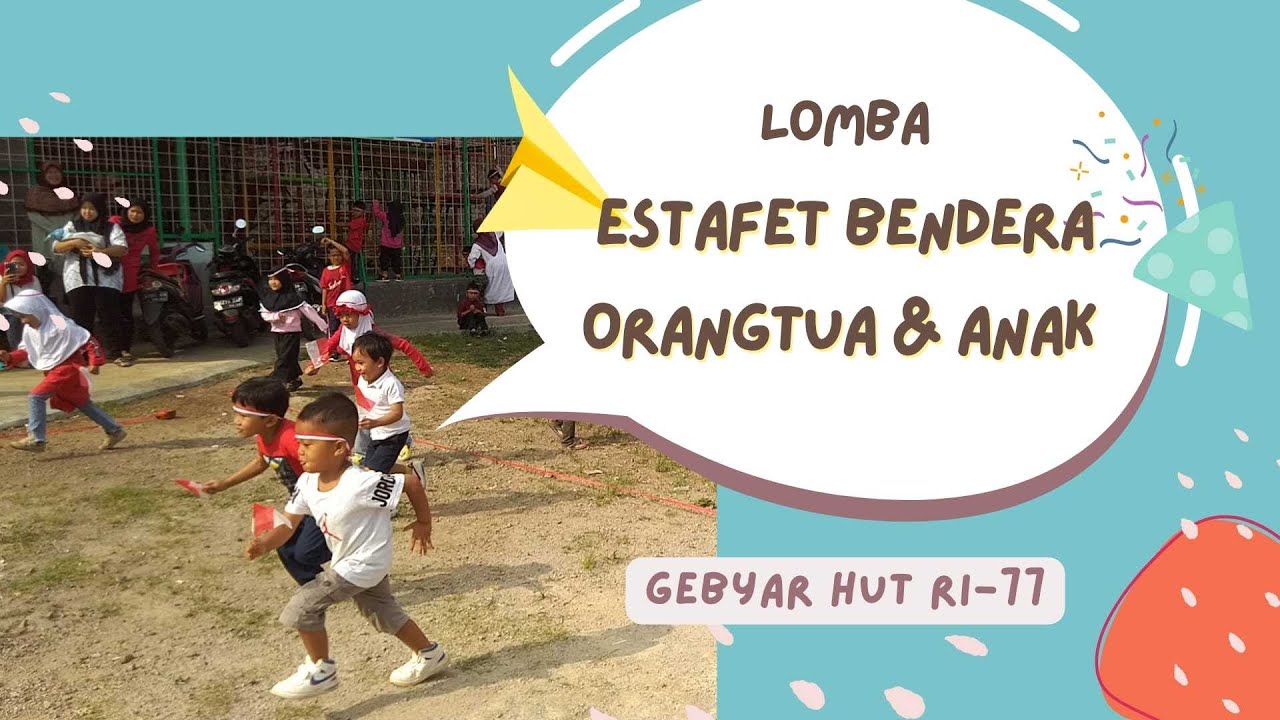 Lomba Agustusan di TK Arrahman | Lomba estafet Bendera anak TK - YouTube