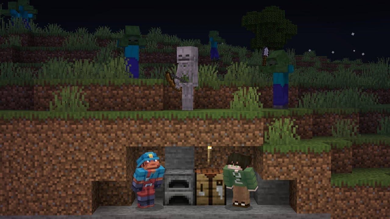 Surviving Minecraft PE But Zombies Are Smart | Zombie Apocalypse Add-on ...