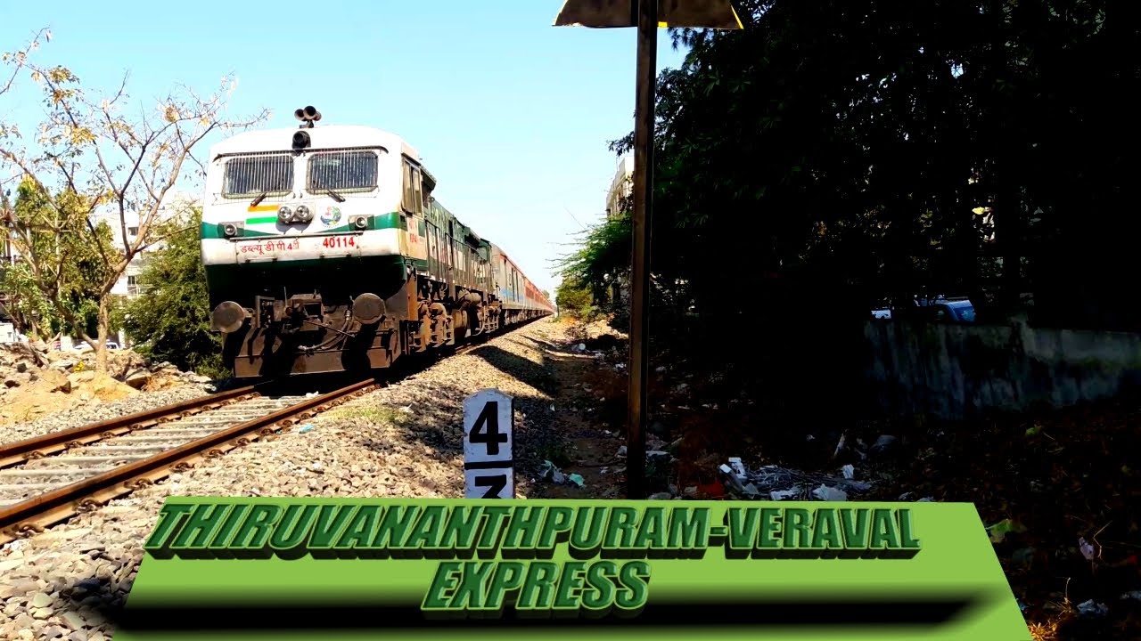 THIRUVANANTHPURAM-VERAVAL EXPRESS 06334 MOVING TOWARDS BHAKTINAGAR ...