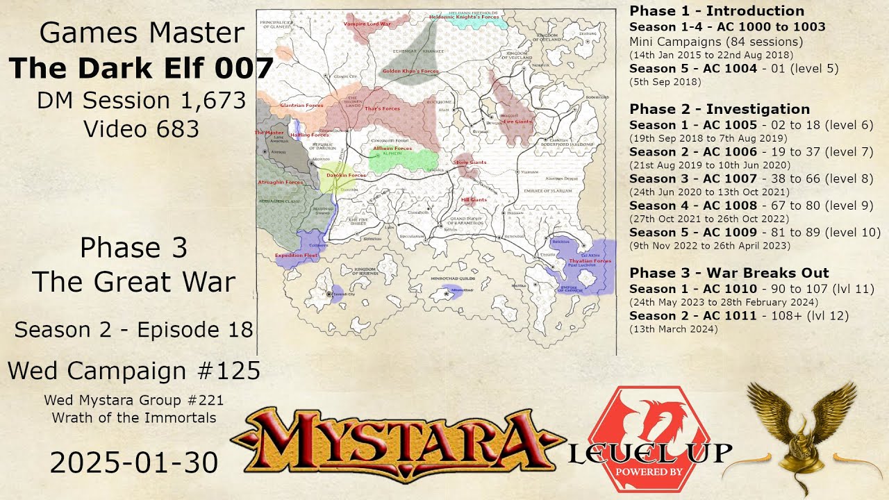 Mystara Phase 3 Wed S2E18 - AC 1011 - Wrath of the Immortals - 125 ...
