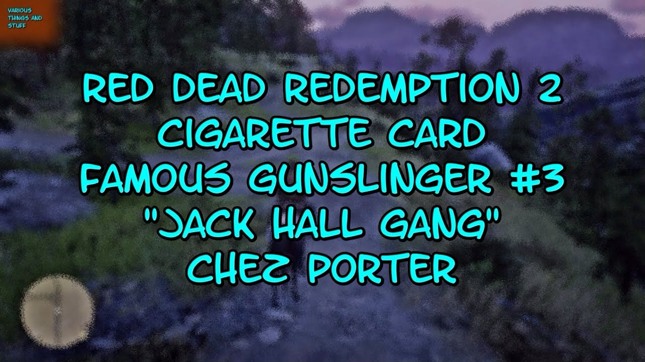 Red Dead Redemption 2 Cigarette Card Famous Gunslinger #3 Jack Hall ...