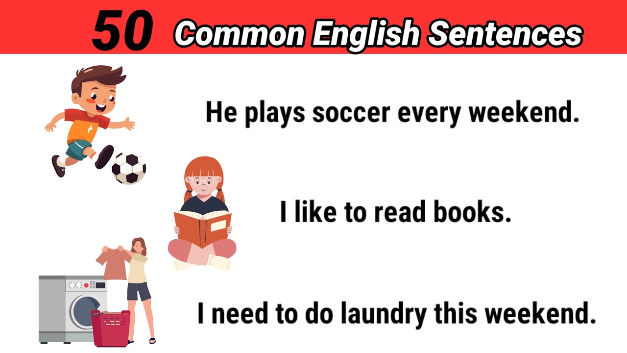 50 Common English Sentences | English Sentences With Pictures | Improve ...