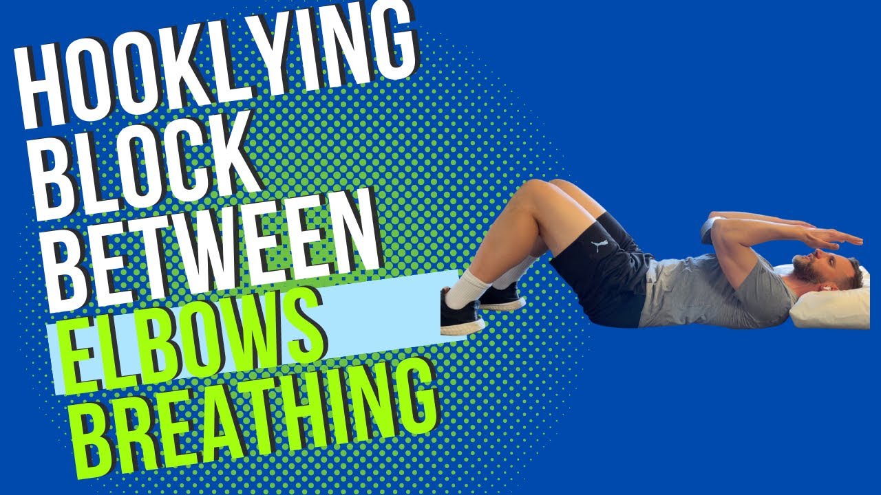 Hooklying Reach with Block Between Elbows - YouTube