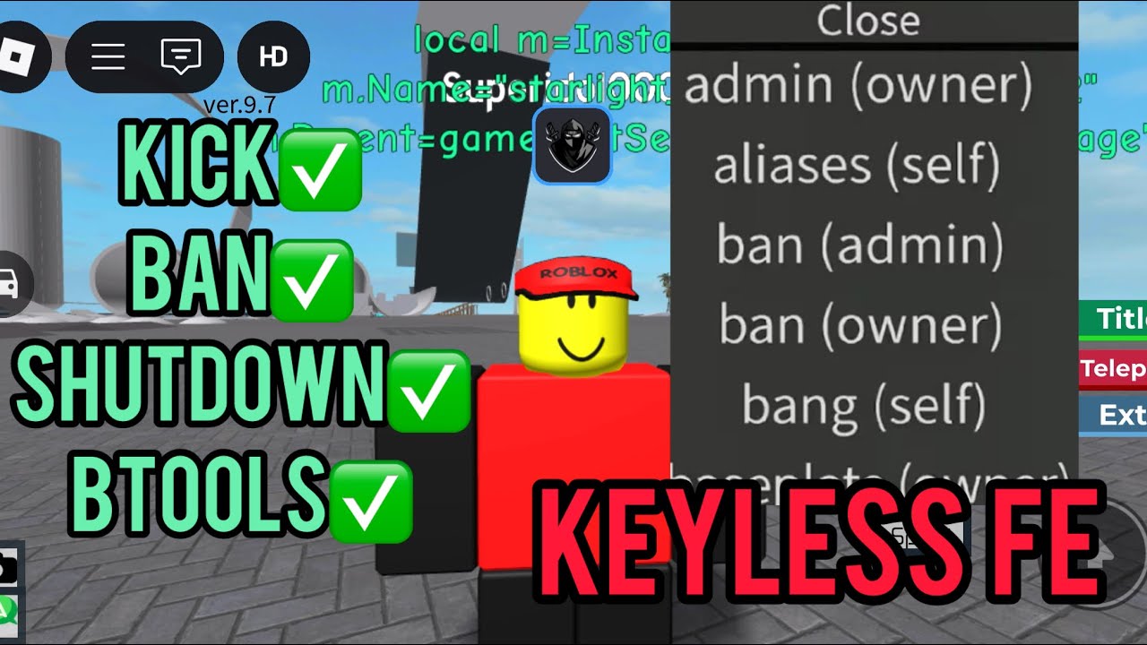 Roblox Ban/Kick/Shutdown/Btools Script #roblox #robloxscript # ...