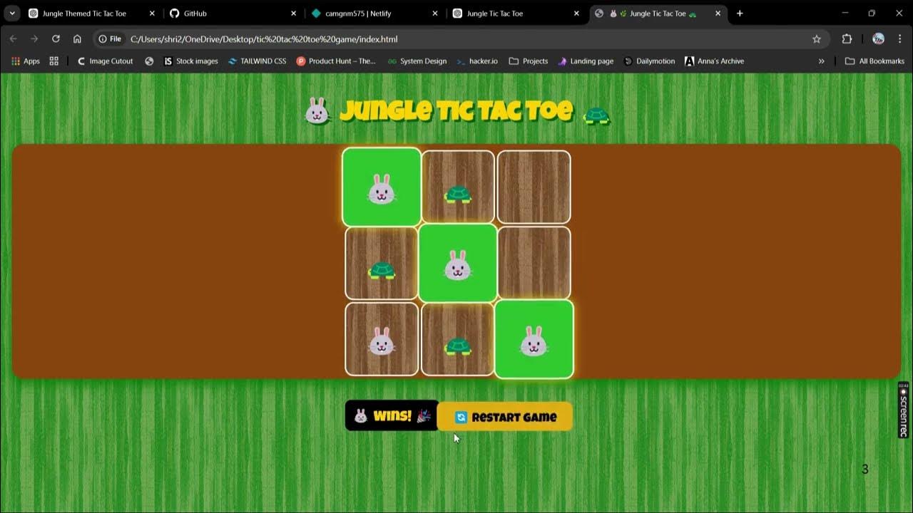 "Build a Jungle-Themed Tic Tac Toe Game – No Coding Experience Needed! 🐰🐢" #mgnm575 #Edu_rev ...