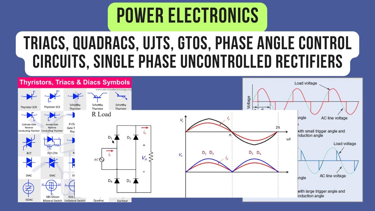 TRIACS, QUADRACS, UJTs, GTOs, Phase Angle Control Circuits, Single ...