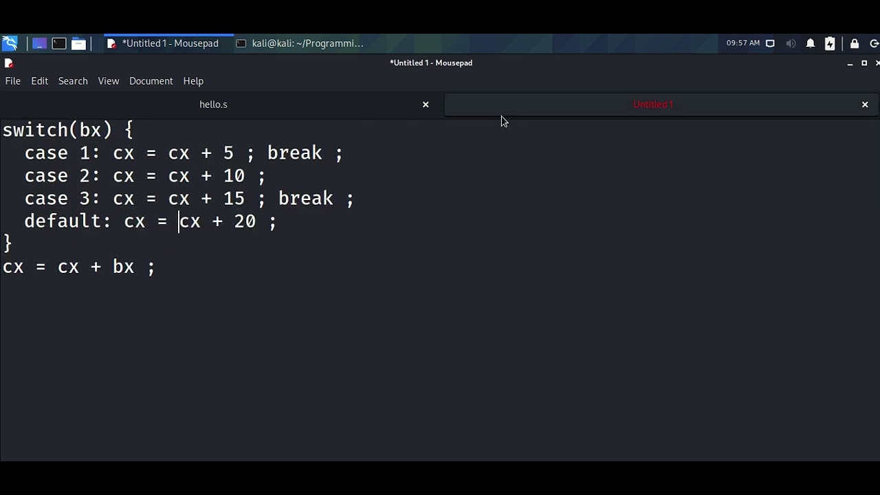Assembly switch case - YouTube