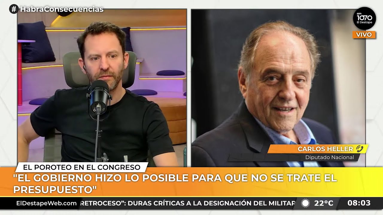 Presupuesto 2026 y paquete de reformas - Carlos Heller en El Destape ...