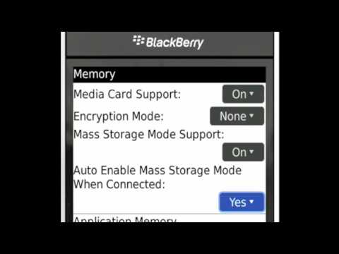 How to Enable Mass Storage Mode on a Blackberry - YouTube