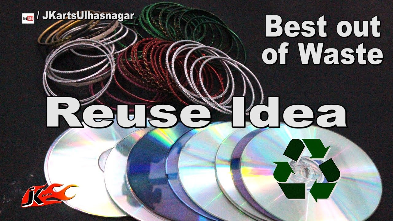 Genius way to reuse old CD and Bangles | Old CD craft ideas | Best out ...