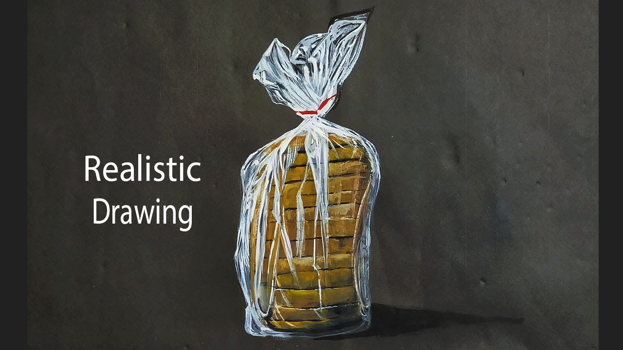 hyper-realistic drawing | How to draw 3D Art | so realistic that bread ...