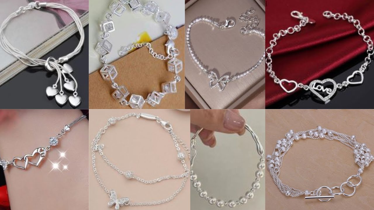 silver bracelet design for girls/silver bracelet for girls/new stylish ...