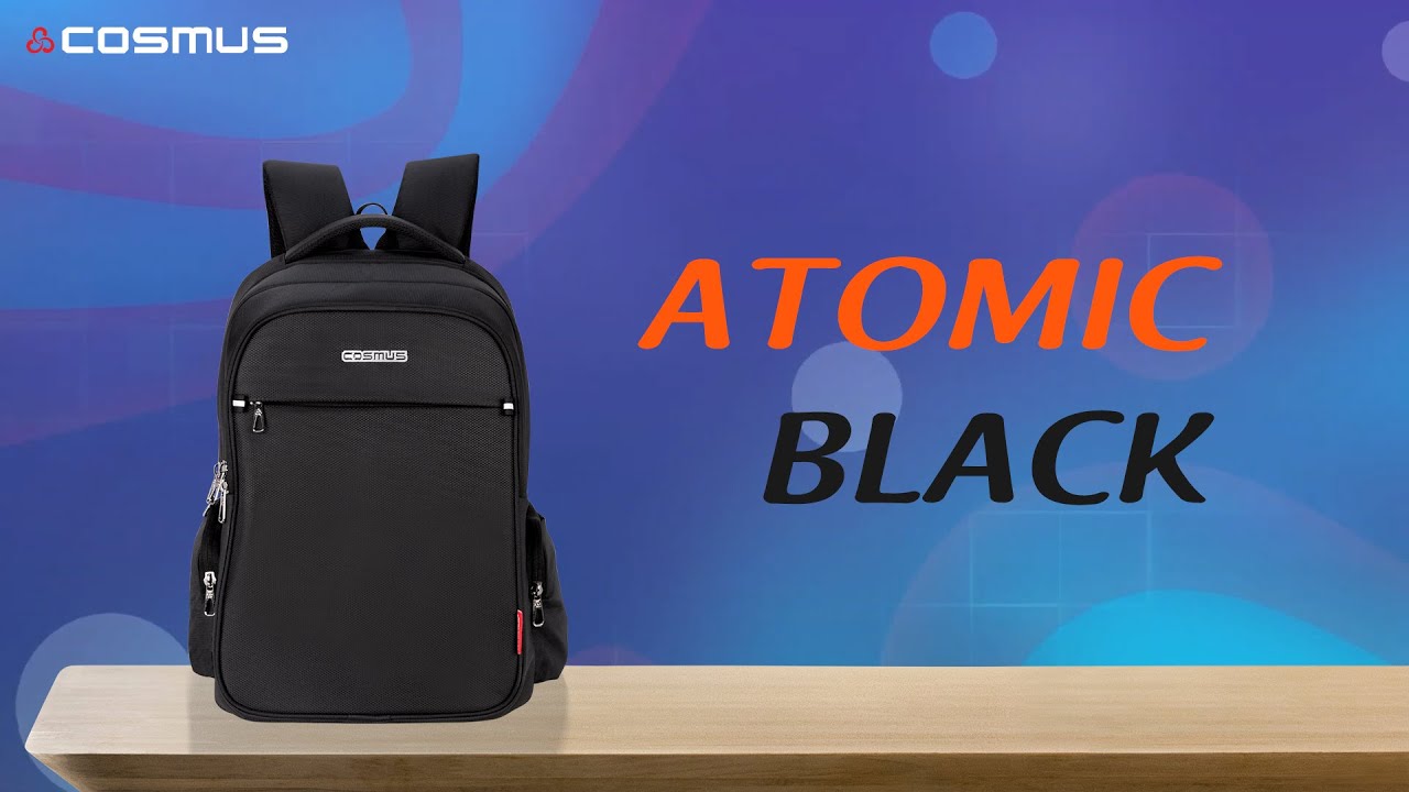 Cosmus Atomic Travel Laptop Backpack Black - YouTube