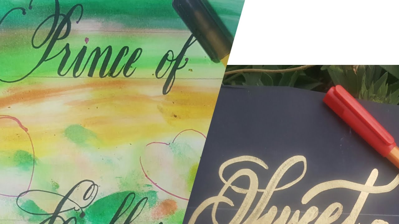 Colourful calligraphy/Satisfying and lovely calligraphy - YouTube