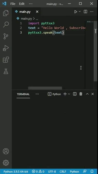 Make Python Speak to YOU! | #shorts - YouTube
