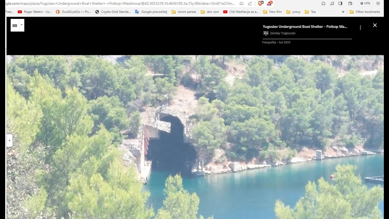 Track Above Yugoslav Underground Boat Shelter bike ride - YouTube
