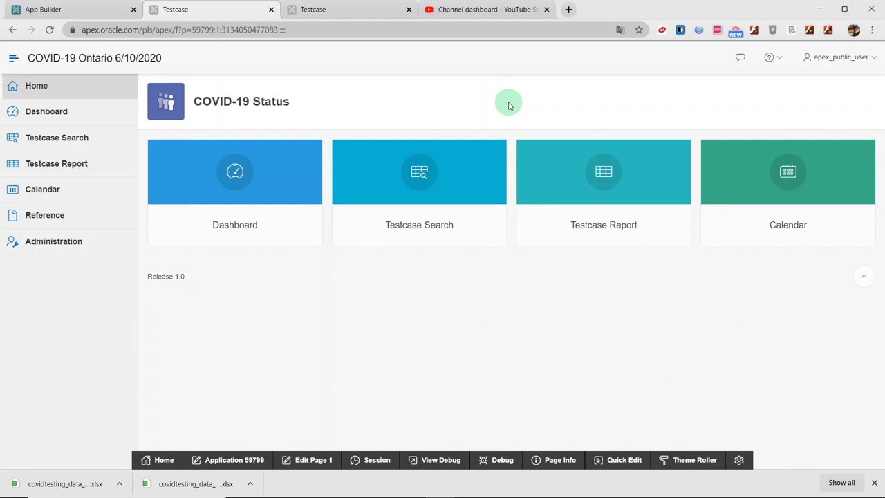 Covid 19 Tracking Application On Ontario With Oracle Apex - YouTube