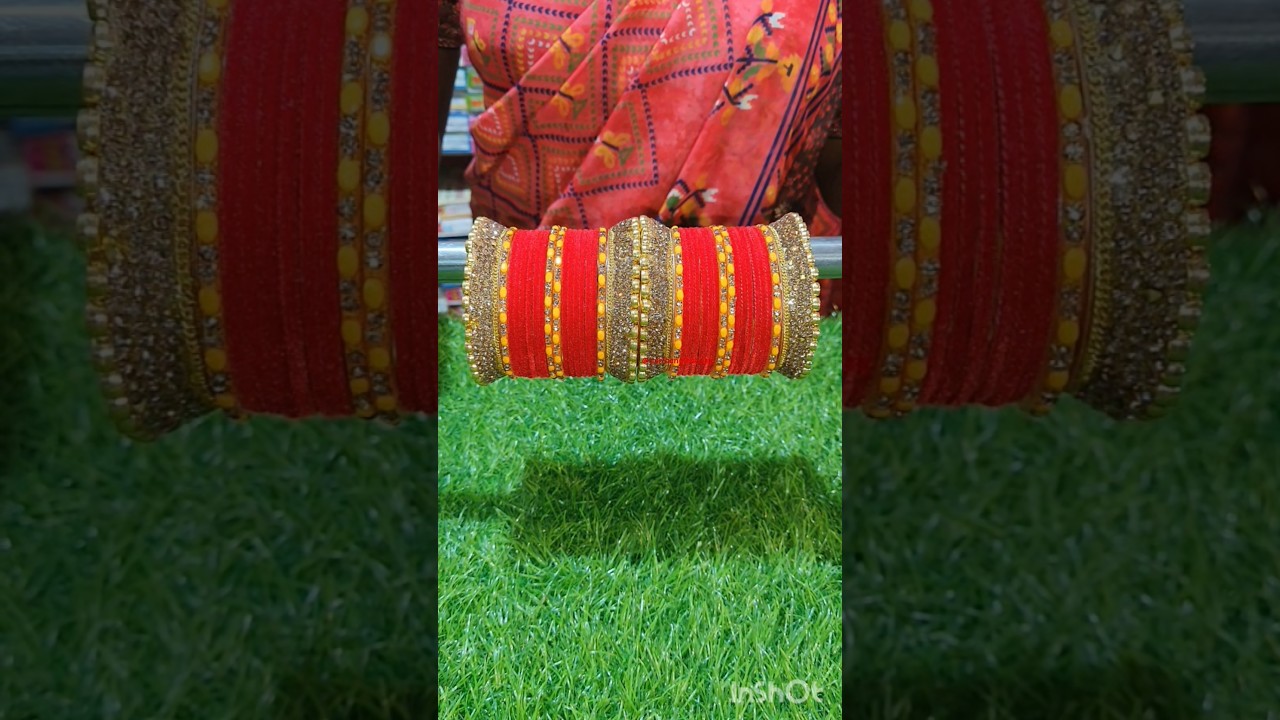 Bahu chatak @red yellow chudi set #shorts #bangles #haryanvisong - YouTube