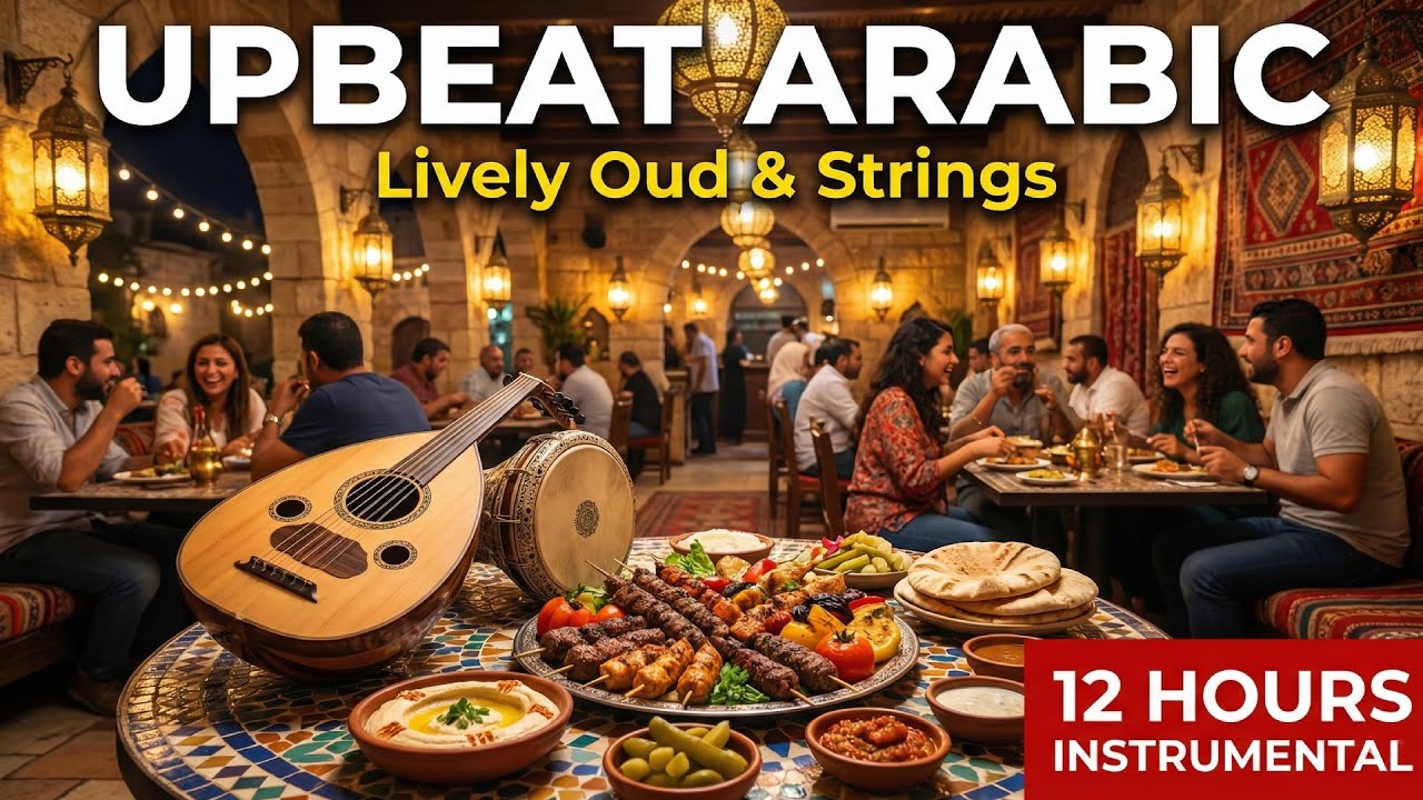 Upbeat Arabic Restaurant Songs | 12 Hours Lively Oud & Strings ...