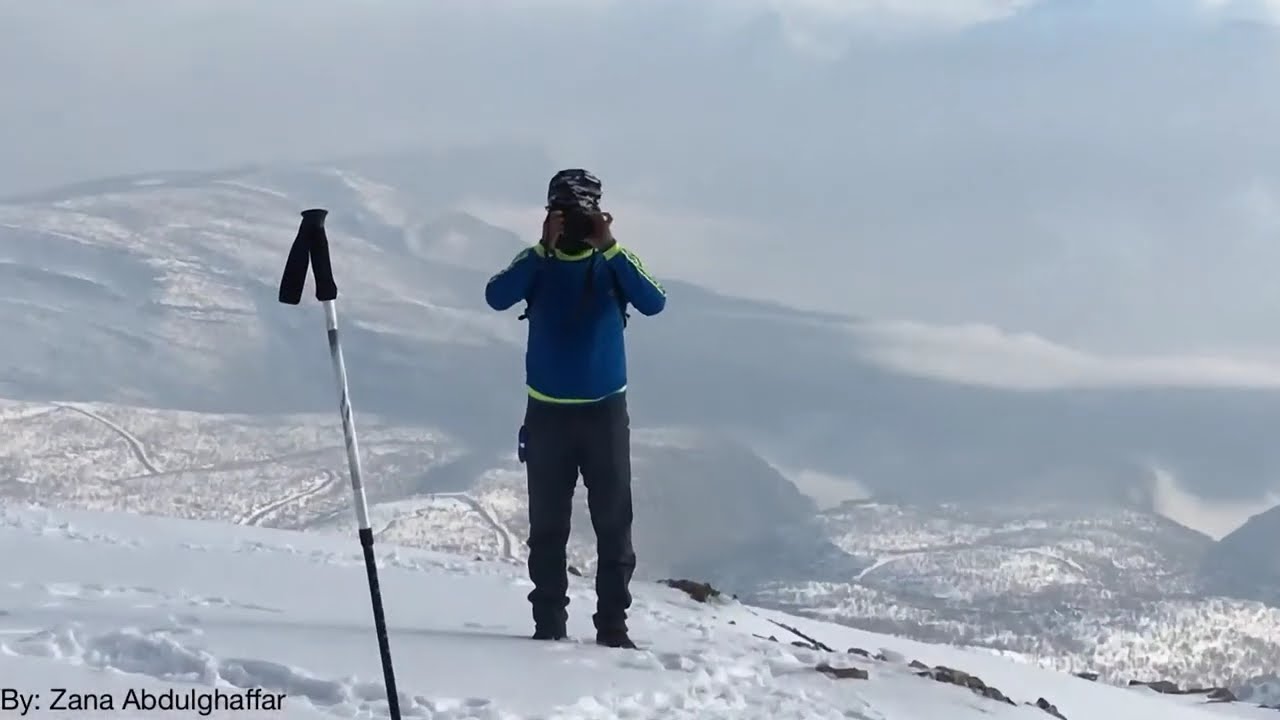 Bradost Mountain, After 4 hours of walking in snow, i have recorded ...