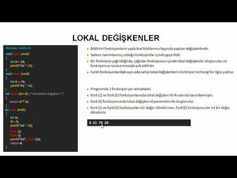 C Programlama Değişkenler