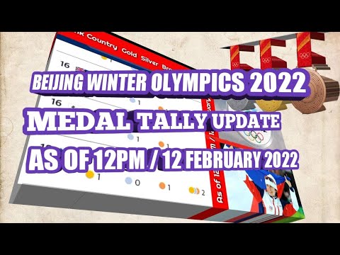WINTER OLYMPICS MEDAL TALLY UPDATE AS OF 12PM / 12 FEBRUARY 2022 - YouTube