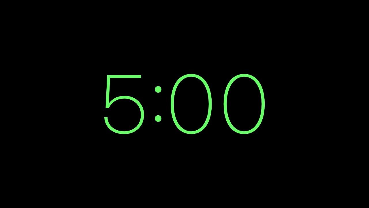 5 Minute Timer - Green - YouTube