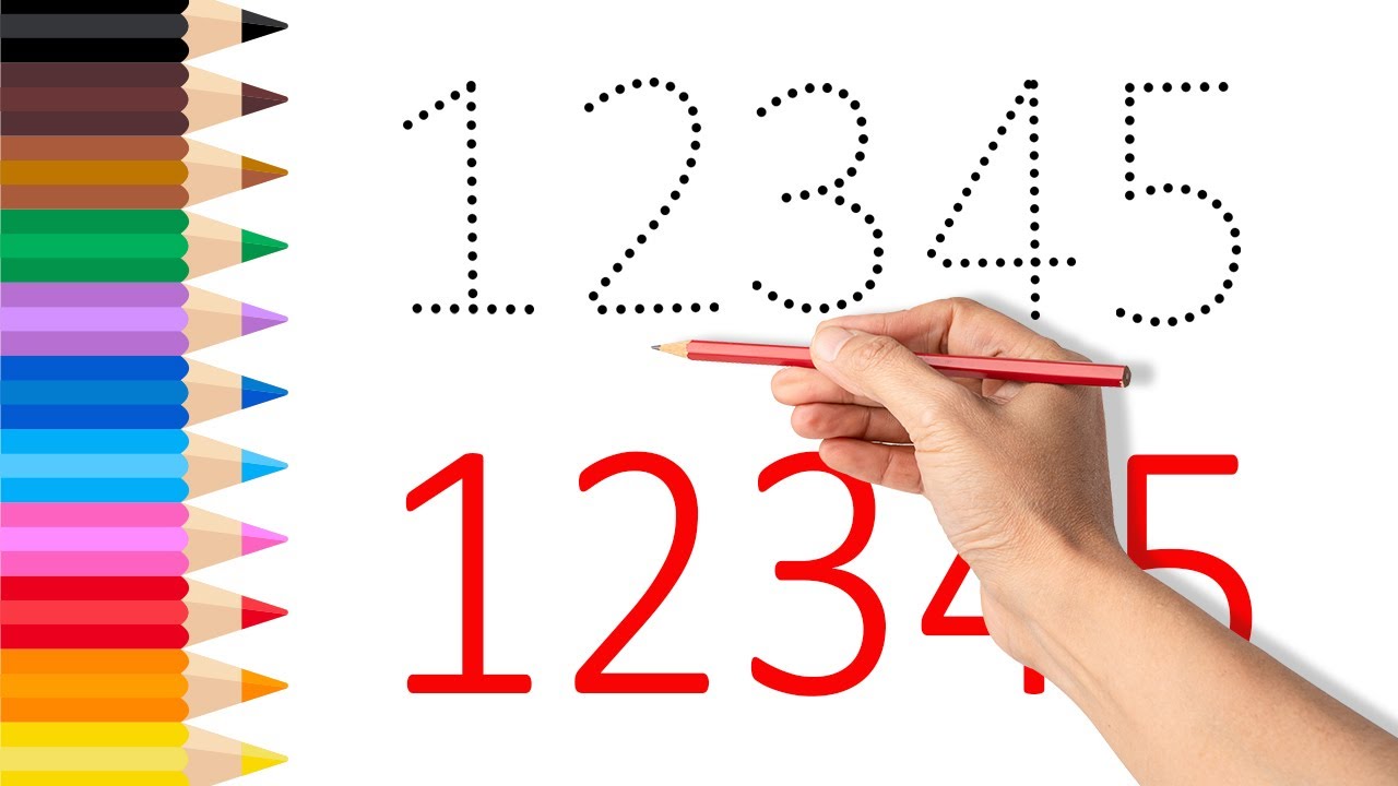 Belajar Menulis Angka 1 sampai 10 dengan Titik -Titik PART 1 - YouTube