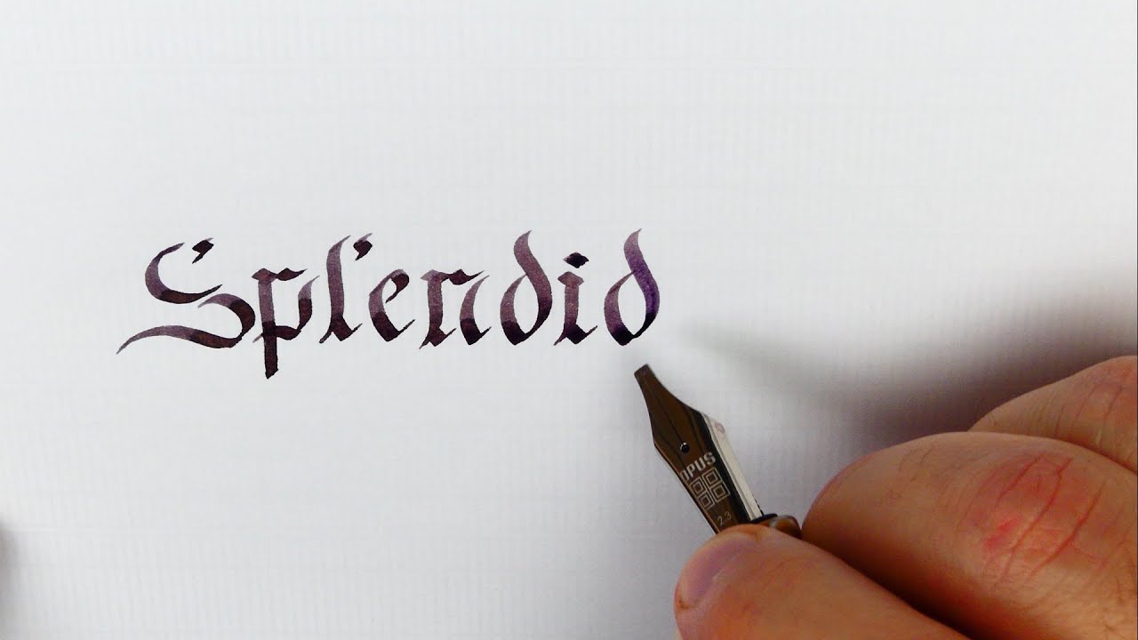 How to write “Splendid” in three different handwriting styles: Fraktur ...