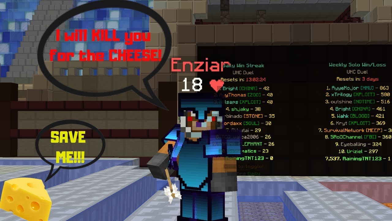 1v1ing for the cheese... EPIC BATTLE! - YouTube