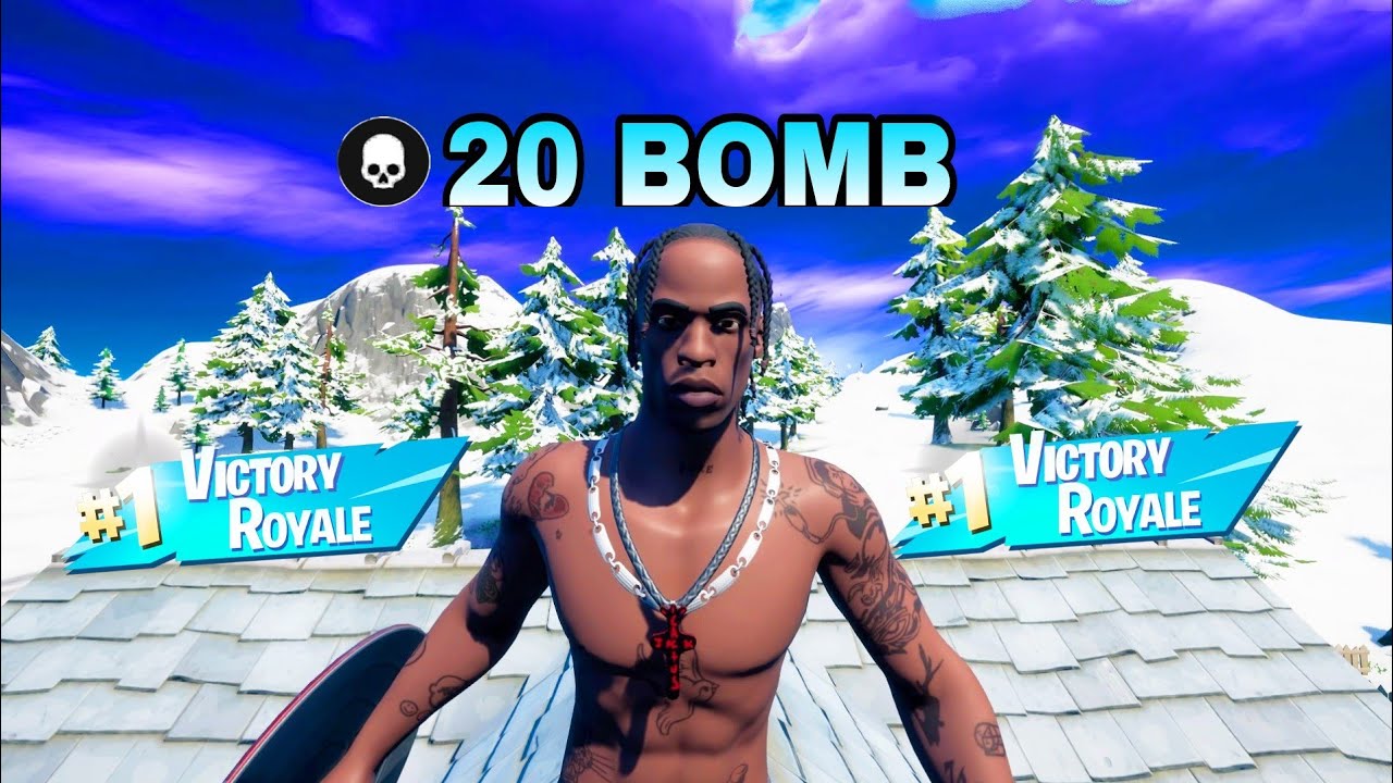 VICTORY ROYALE! with the travis scott skin! (Fortnite) - YouTube