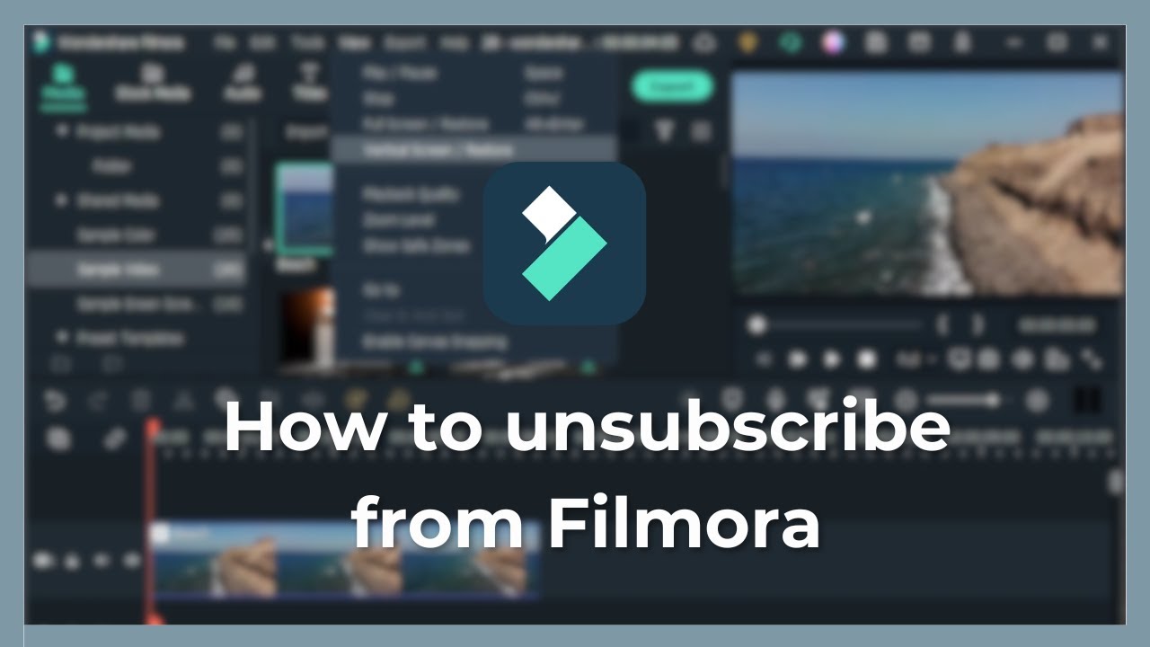 How to unsubscribe from Filmora - YouTube