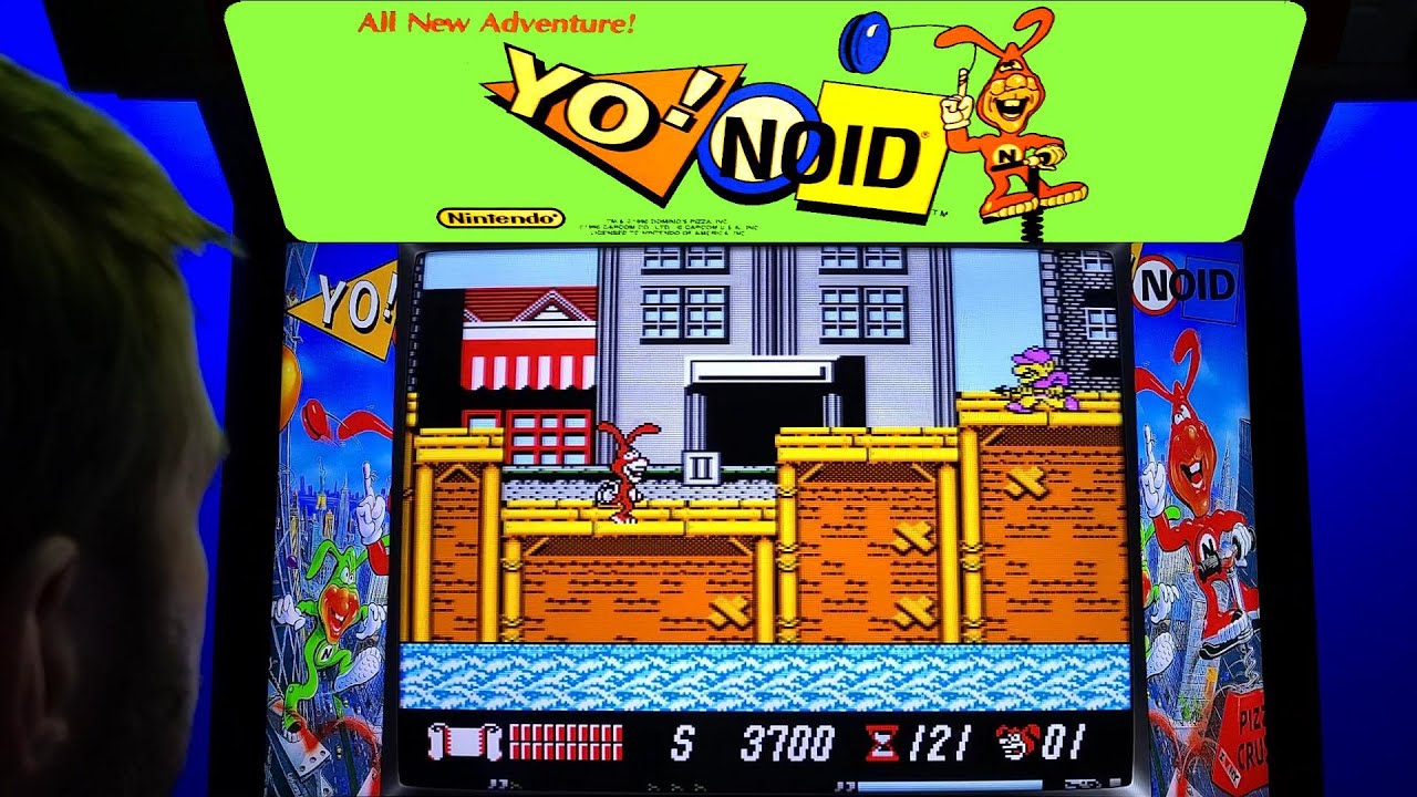 Yo! Noid (PlayChoice-10) Arcade Cabinet MAME Gameplay w/ Hypermarquee ...