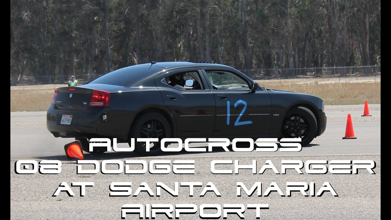 08 Dodge Charger R/T Autocross @ Santa Maria Airport 05/02/2015 - YouTube