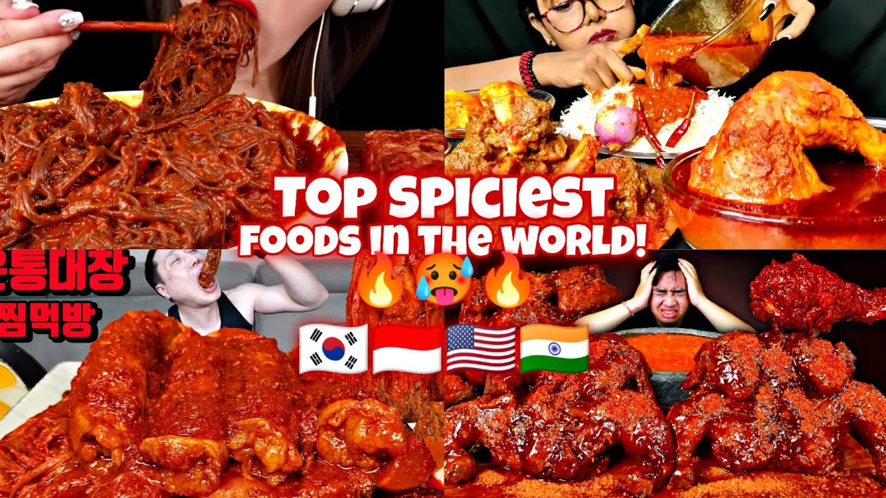 TOP Mukbangers Around The World Try The ULTRA SPICY Foods For Mukbang 🔥 ...