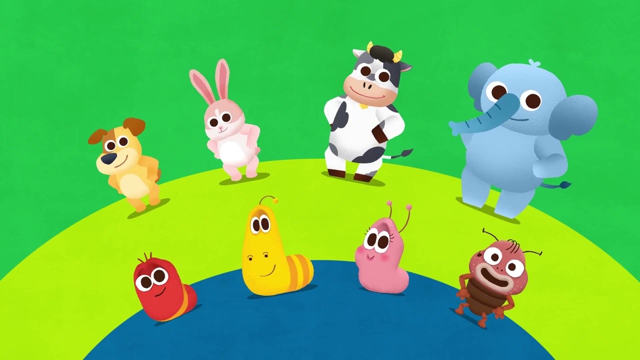 Songs for Kids with Animals - Wheel On The Bus - Animal Sounds @Larva ...