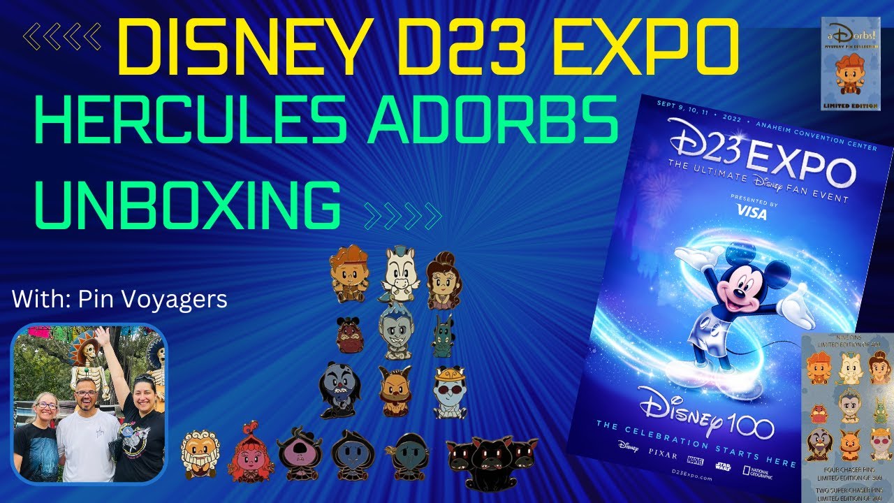 Disney D23 Expo Hercules aDorbs pin unboxing! - YouTube