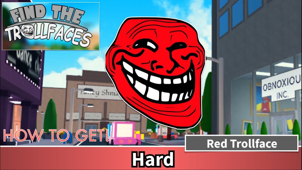 HOW TO GET RED TROLLFACE! | Find The Trollfaces Roblox - YouTube