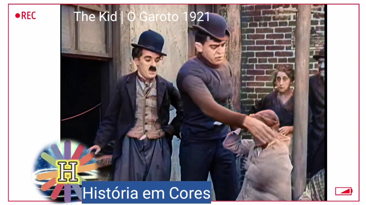 Charlie Chaplin - The Kid - Fight Scene COLORIZED (1921) - O Garoto ...