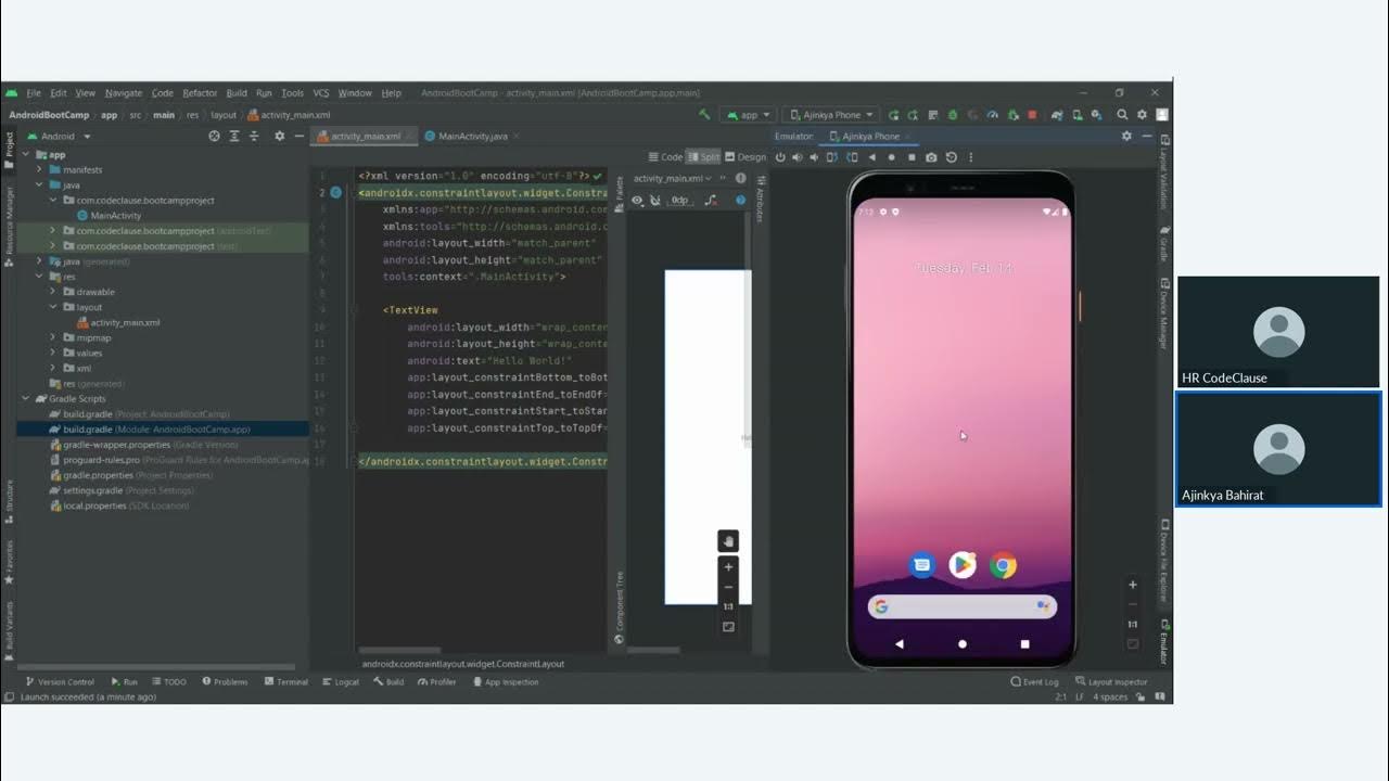 Android Development Bootcamp Day 2 | Learn Android in Just 5 Days | CodeClause | Ajinkya Bahirat ...