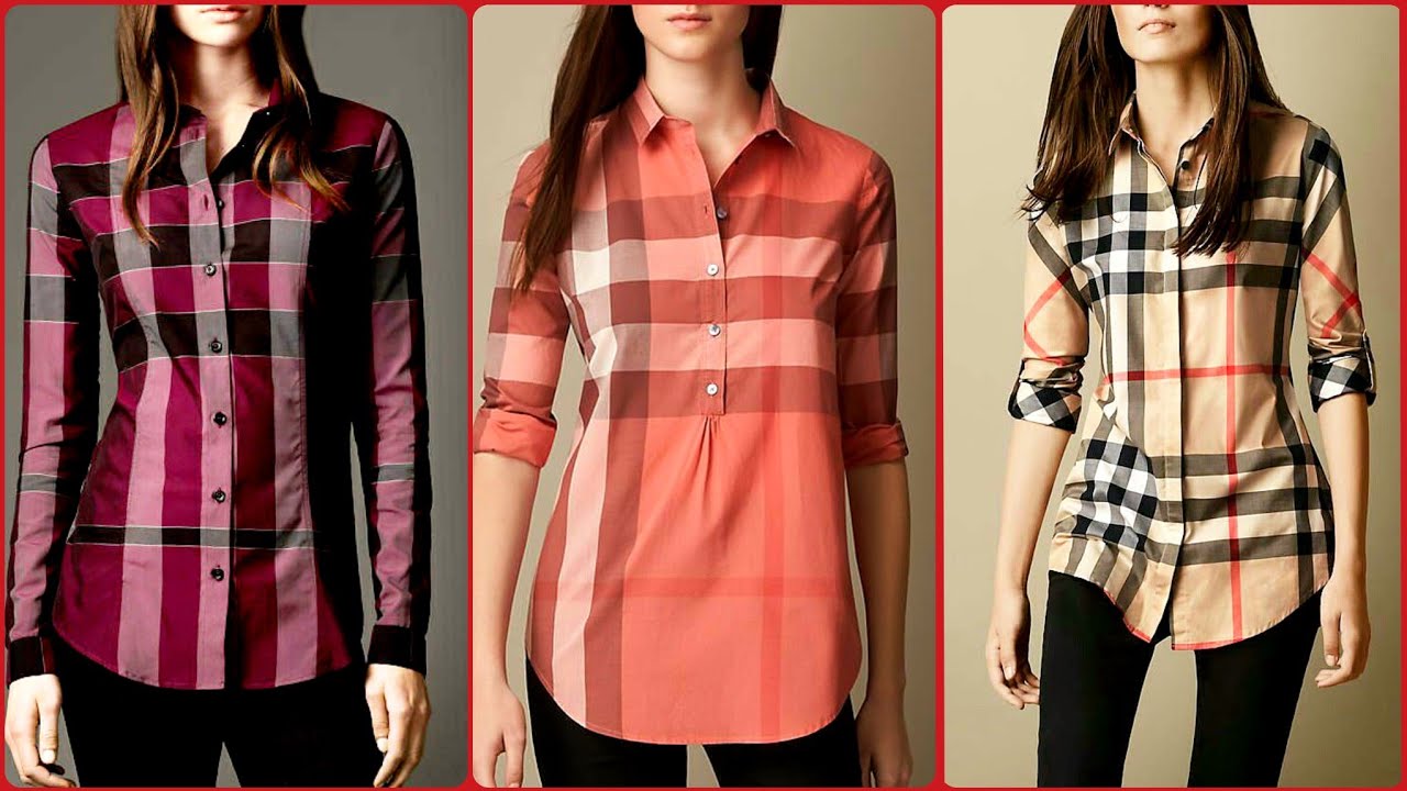 Girls Check Shirts Designs