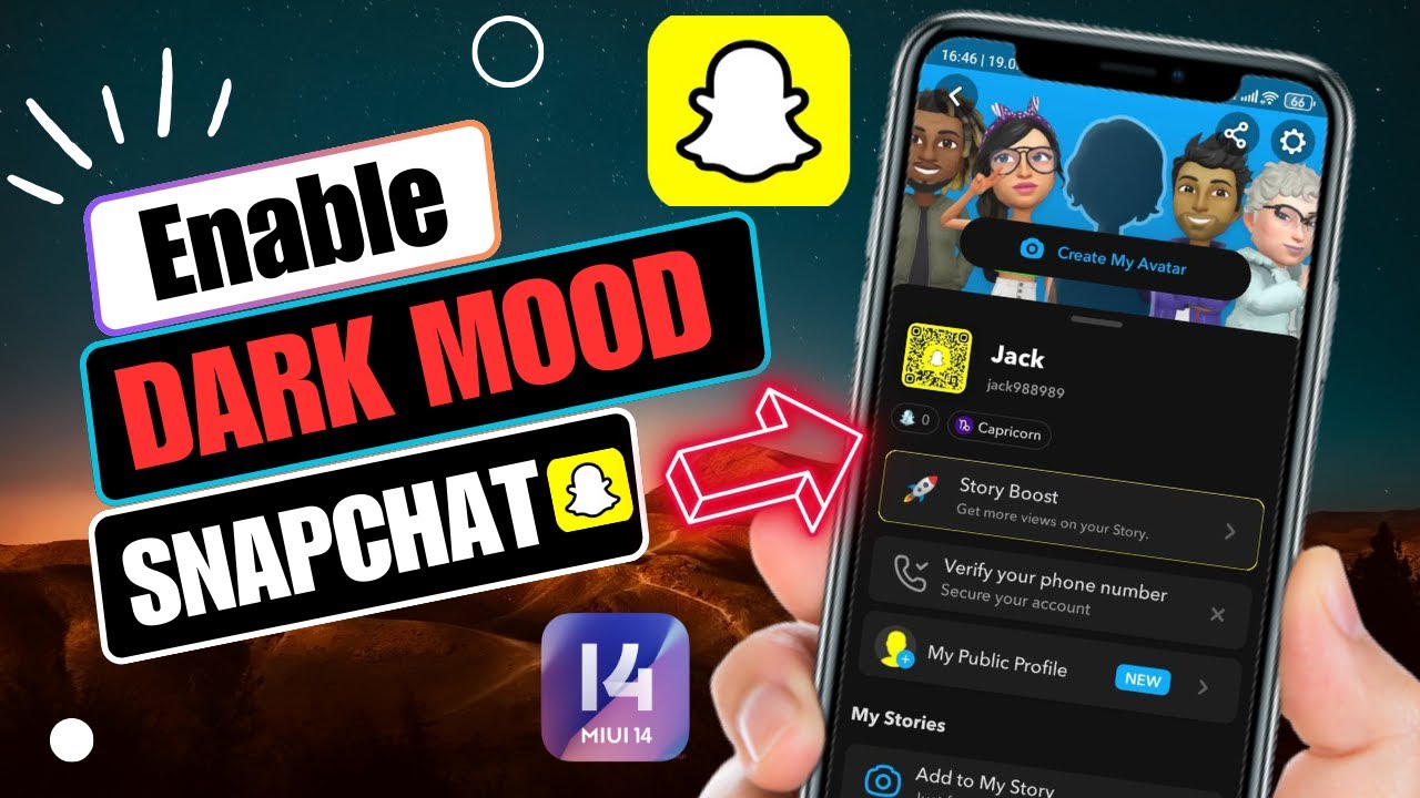 How To Enable Dark Mood On Snapchat Account | Turn On Dark Mood ...