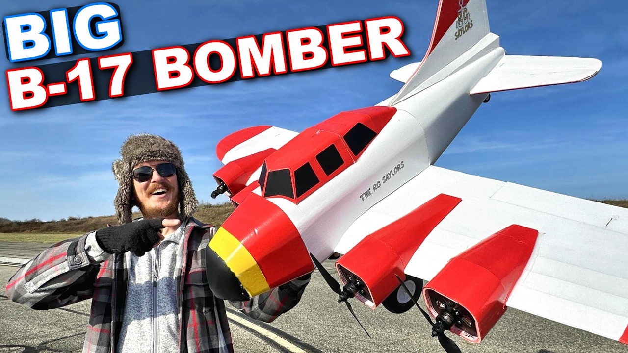 Dropping 60 NERF Darts From This HUGE RC B-17 Bomber Plane!!! - YouTube