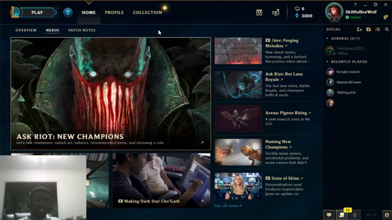 League of legends intro to game lobby pt 1 - YouTube