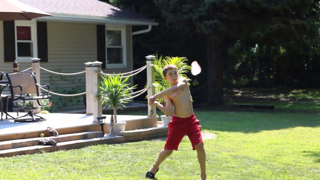 Backyard Water Balloon Baseball 2015 - YouTube