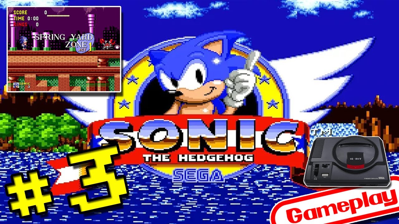🎮 SONIC THE HEDGEHOG: SPRING YARD ZONE (MEGA DRIVE) - GAMEPLAY - YouTube
